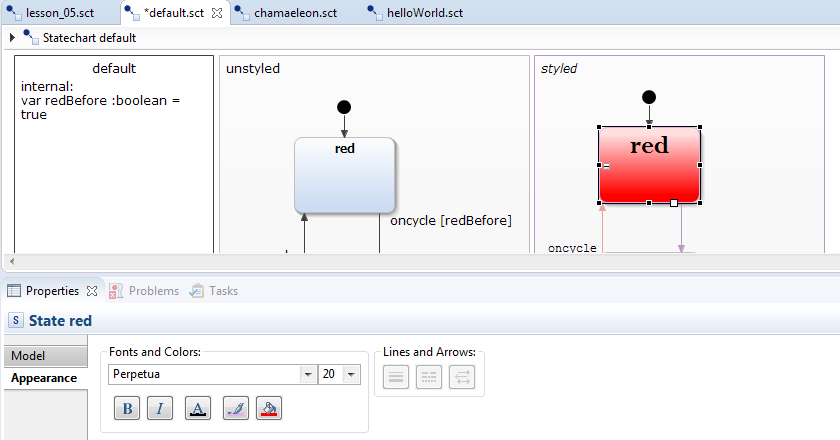 Style your statecharts with YAKINDU Statechart Tools
